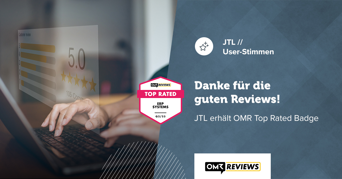 JTL erhält erneut das OMR Top Rated Badge!